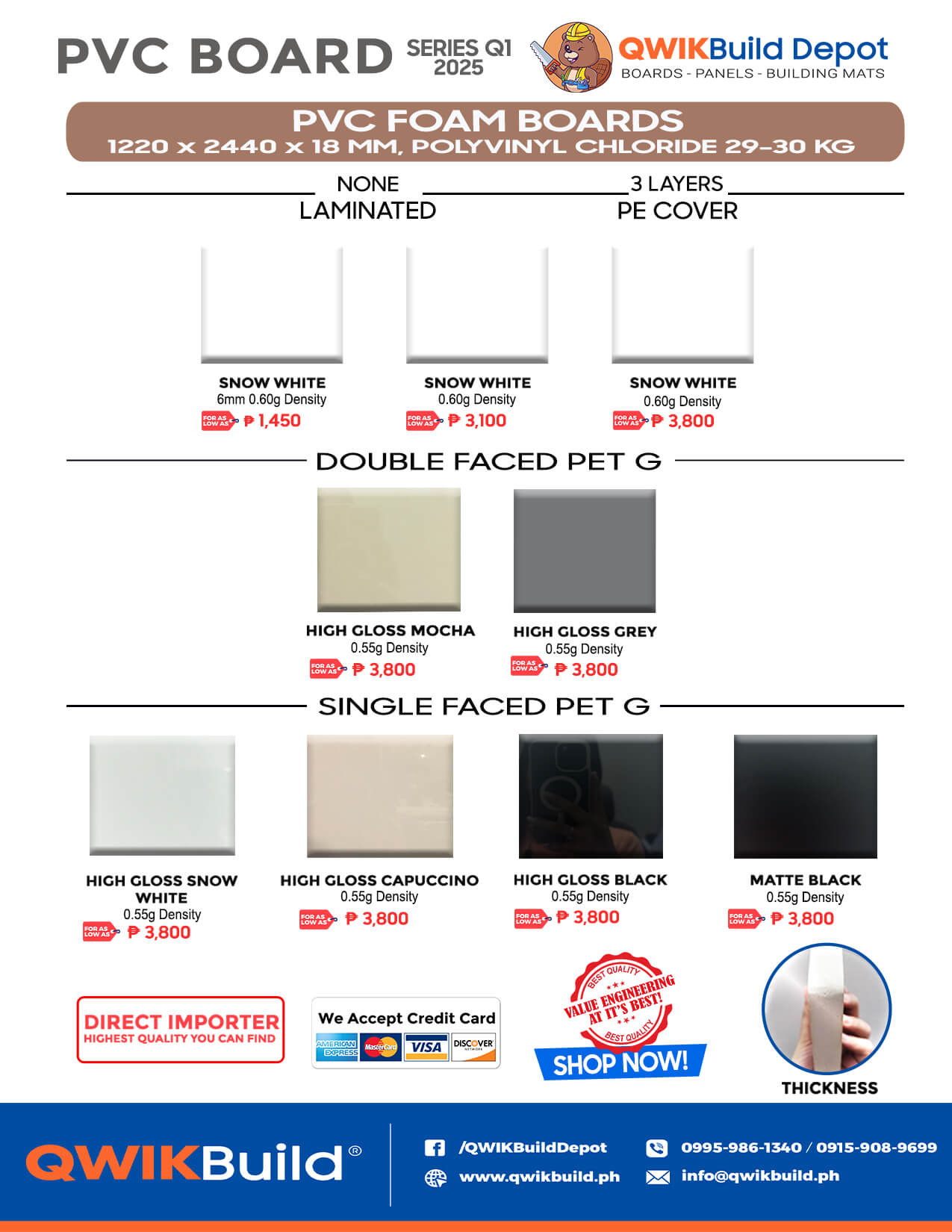 PVC Board - QWIKBuild Depot